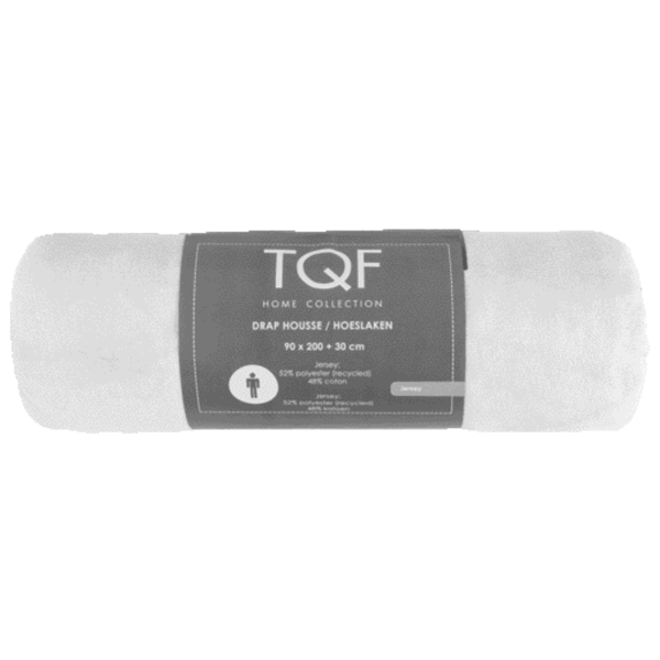 Jersey Hoeslaken Gerecycled 90x200x30 – Wit – Zacht & Rekbaar