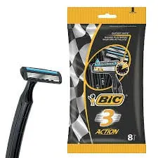 Verpakking van 8 Bic 3-action extra glide scheermesjes voor een ...