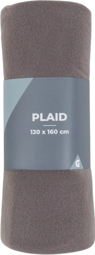 Plaid polar gris de 130x160cm à prix malin sur Trafic.com