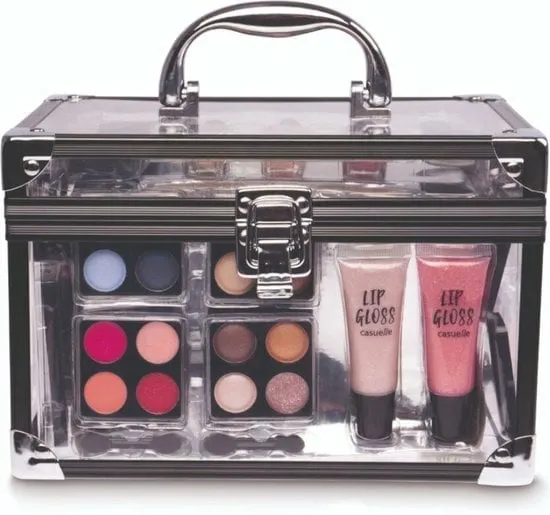 Coffret Make-Up Transparent – Maquillage Enfants 20x13x15