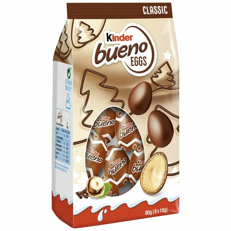 Oeufs en chocolat Kinder Bueno Eggs Classic (80x21gr) - Trafic.com