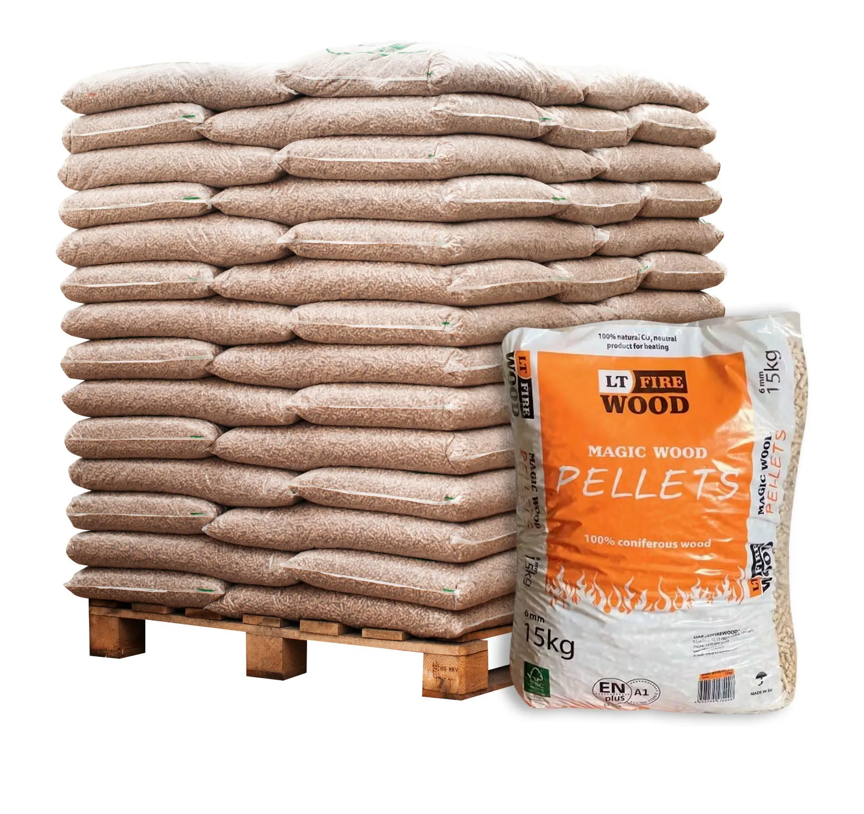 Pellet Magic Wood 15kg Vendu Par Palette De 70 Sacs