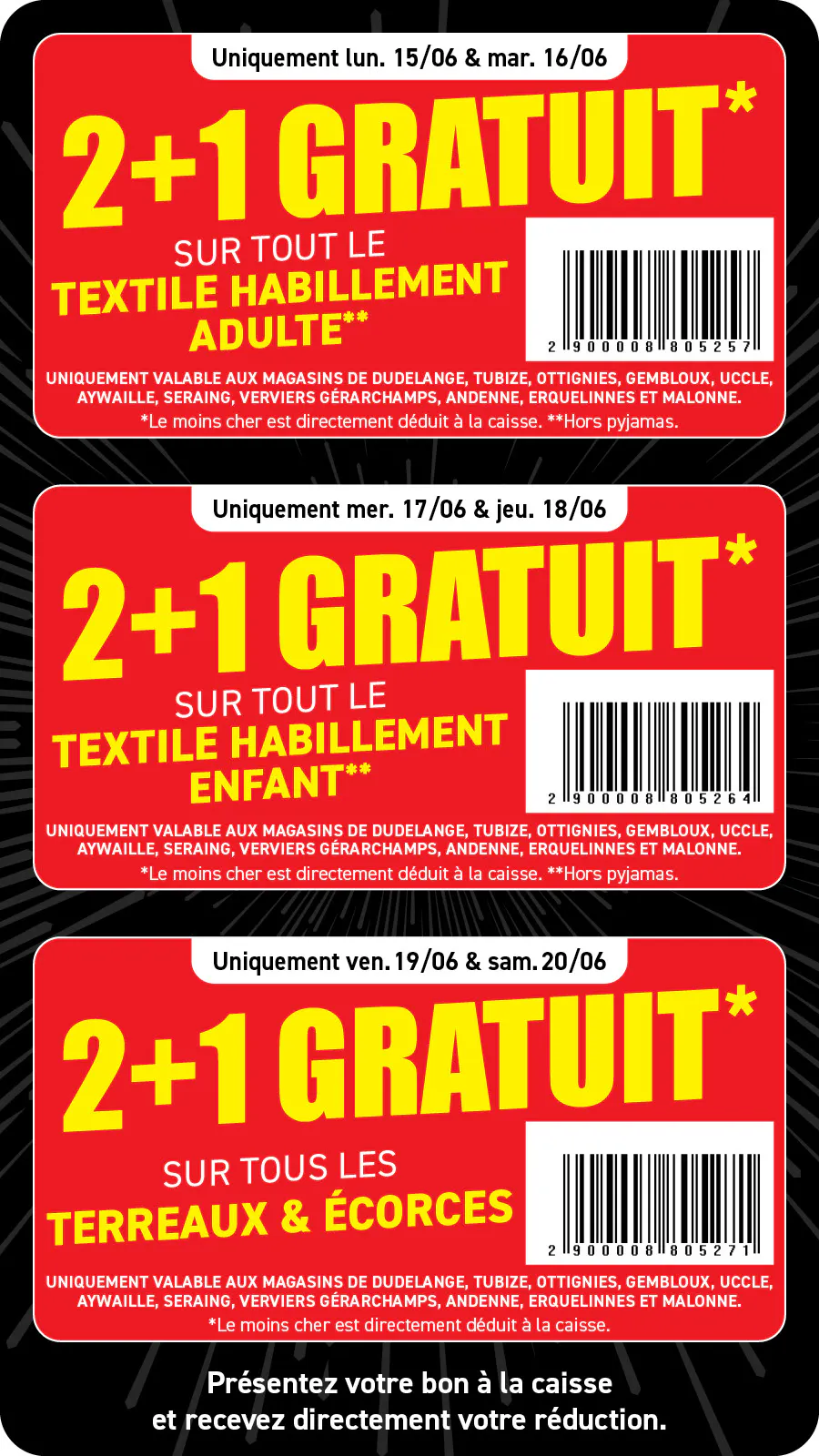 Coupons 2+1